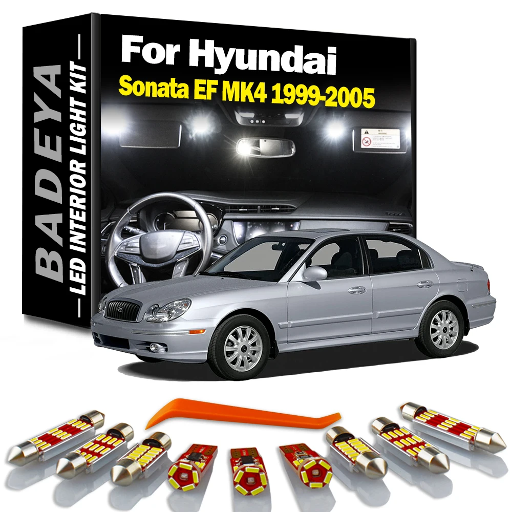 BADEYA 13Pcs LED Interior Dome Map Light Kit For Hyundai Sonata EF MK4 ...