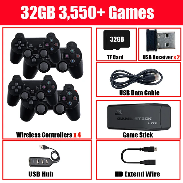 Video Game Console 64G Built-in 10000 Games Retro handheld Game Console ...