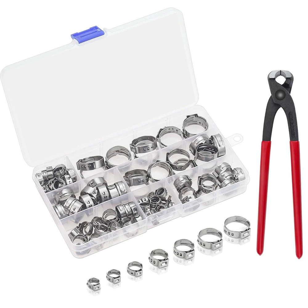 100-pieces-of-6-21mm-304-stainless-steel-single-ear-hose-clamp-with ...