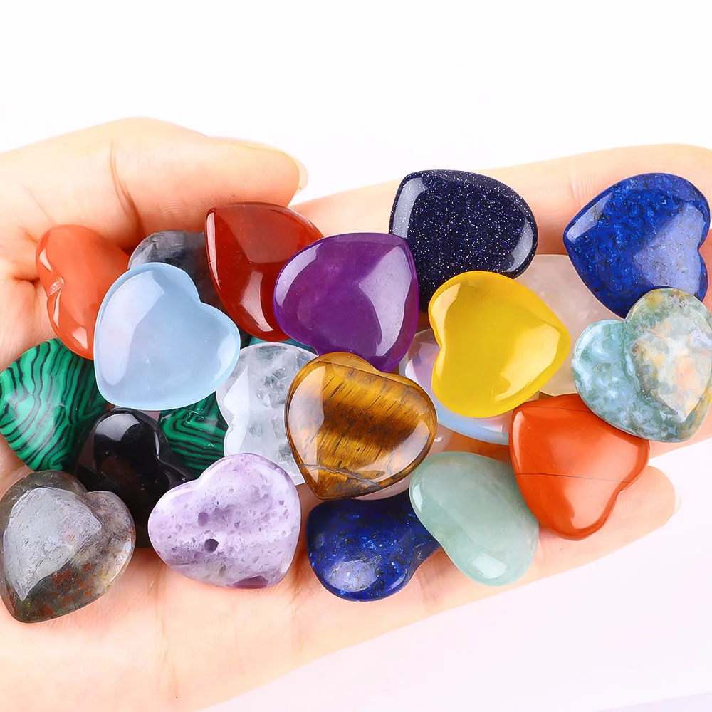 Natural-Crystal-Healing-Quartz-Various-Heart-Shape-Gemstones ...