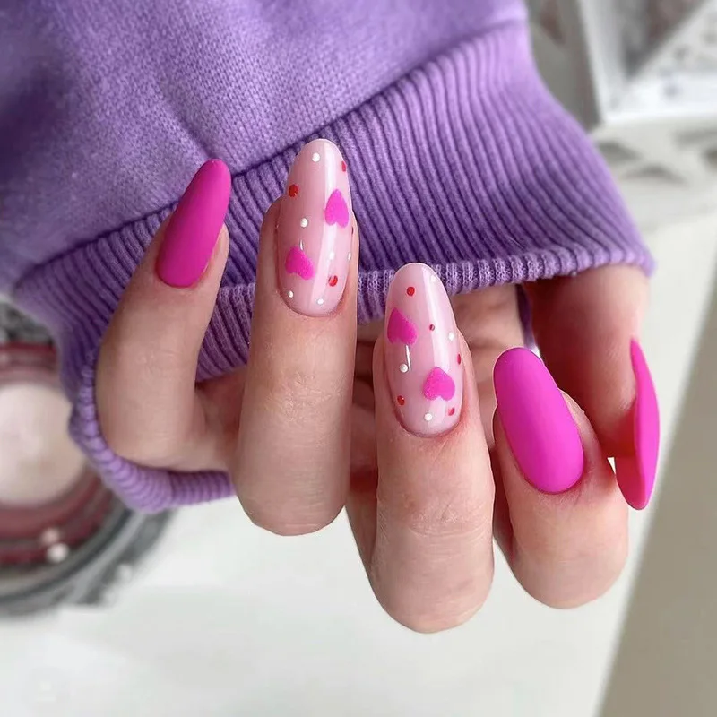 Pink Glitter Acrylic Nails Tumblr