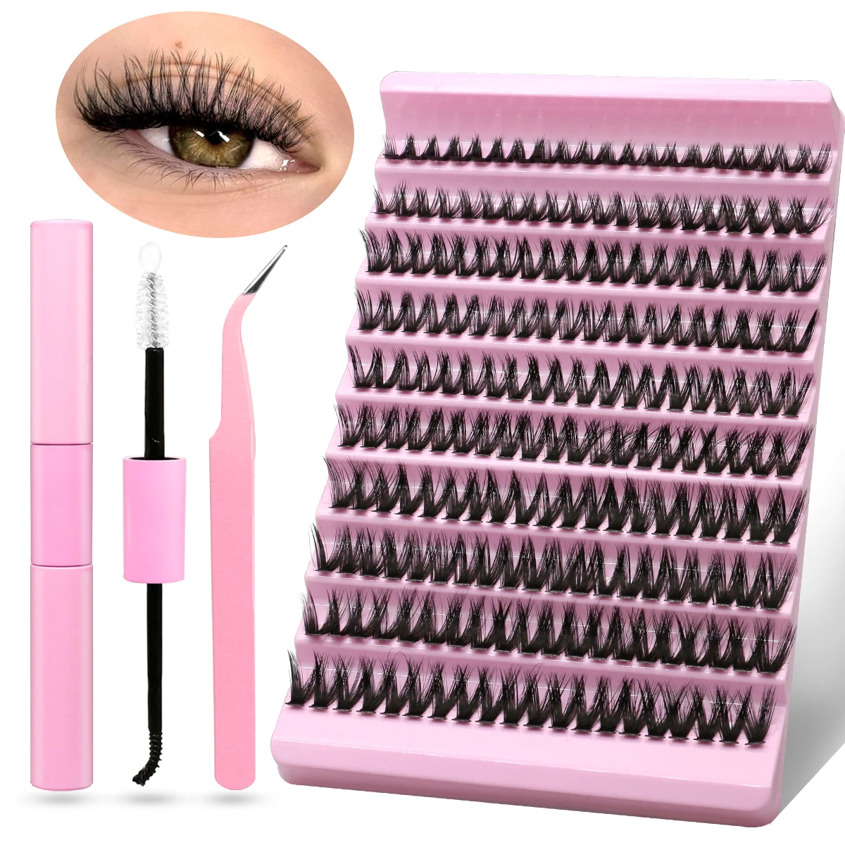 GROINNEYA-DIY-Kit-de-Extens-o-de-C-lios-Lashes-Individuais-Cluster-Mix ...
