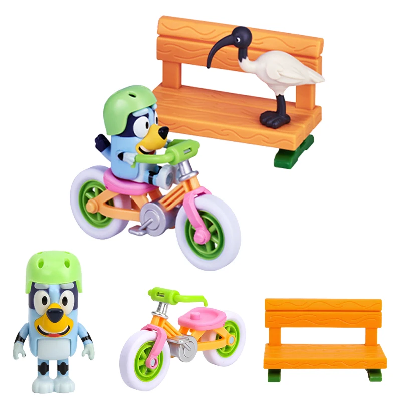 Bluey-Cartoon-Animation-Peripherie-ger-te-Spielzeug-bluey-Fahrrad-Bank ...