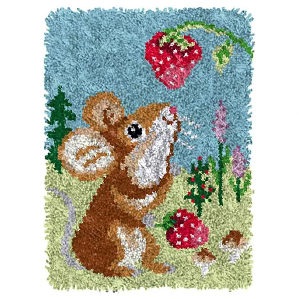 Rug-making-kits-for-kids-Latch-hook-kit-with-printed-pattern-Carpet ...