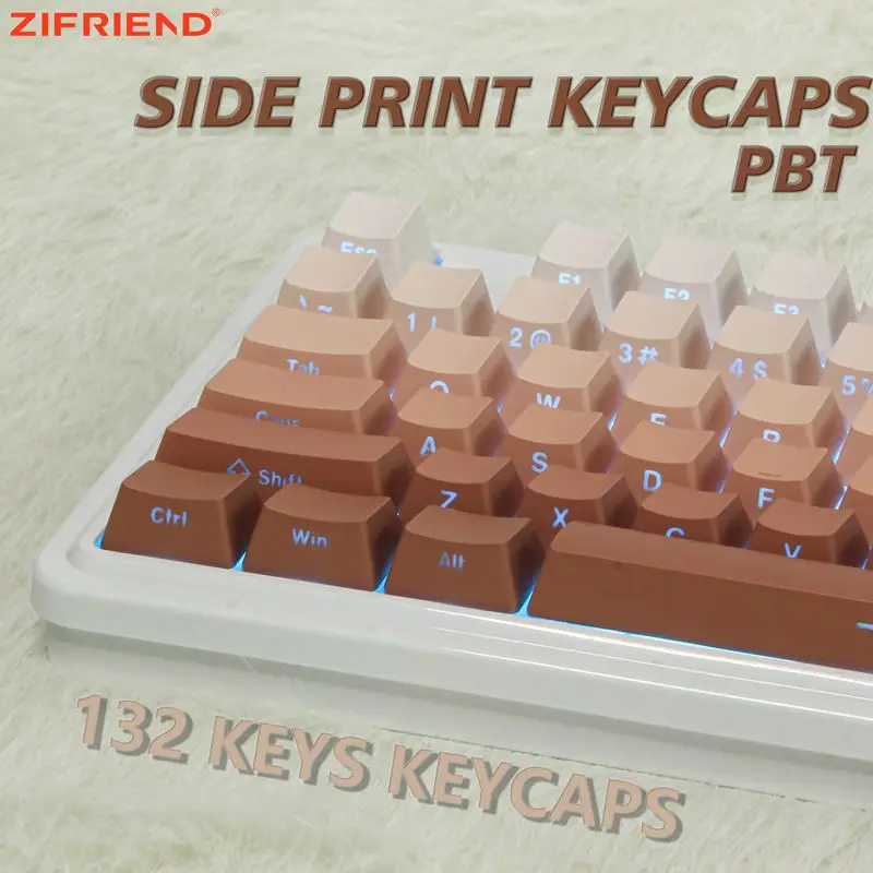 ZIFRIEND-DIY-Teclas-de-Teclado-Mec-nicas-Caps-Set-PBT-Gradiente-Azul ...