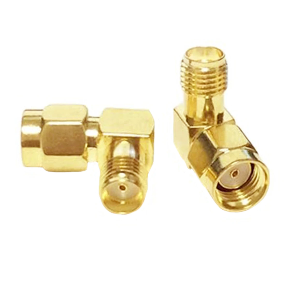 1pc RP SMA 남성 플러그 내부 구멍 스위치 SMA 여성 잭 RF 동축 어댑터 변환기 직각 Goldplated 새로운 도매 ...