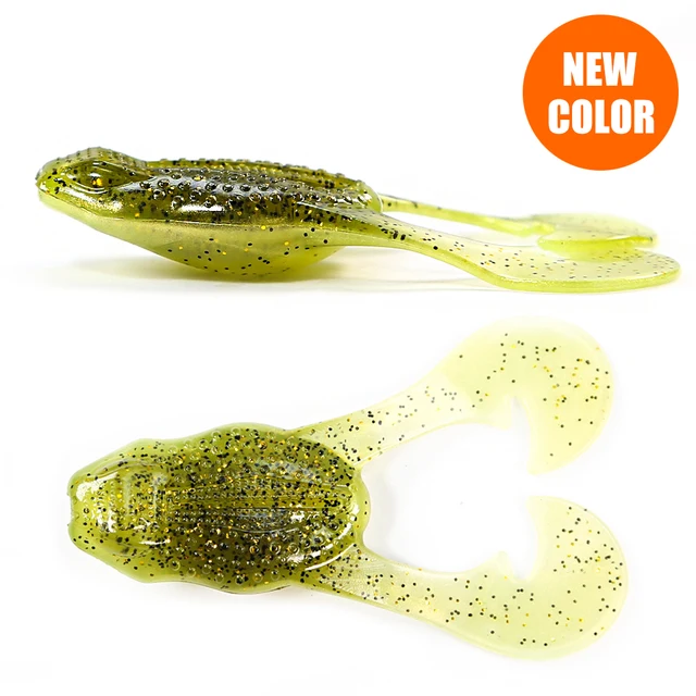 B&U 73mm Floating Soft Fishing Lure Frog Baits Trout Bass Lure Silicone ...