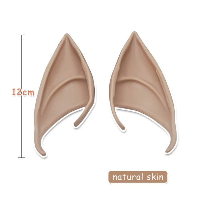 1 Pair Latex Elf Ears Simulation Harmless And Soft Vampire Ear Prop ...