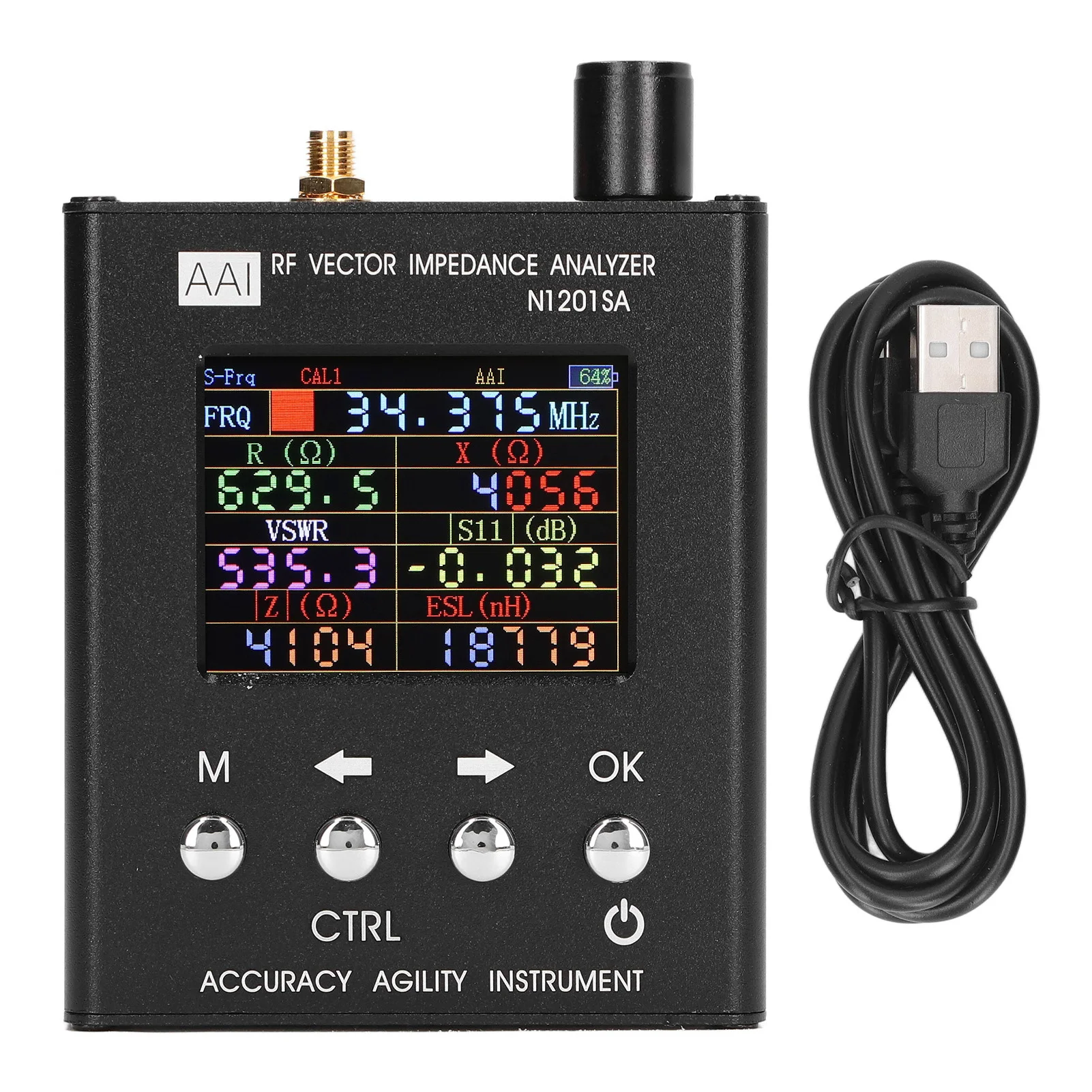 RF-Impedance-Analyzer-2-4-Inch-TFT-Screen-SMA-K-Connector-ANT-SWR ...