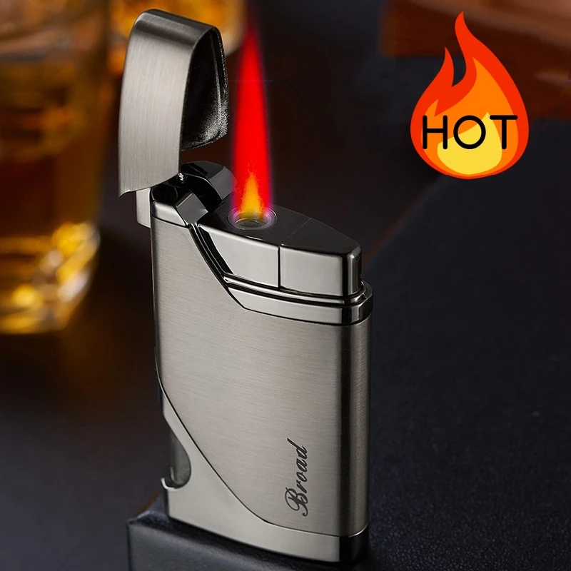 HOT-Metal-Windproof-Torch-Turbine-Butane-Gas-Lighter-Outdoor-Cigar ...