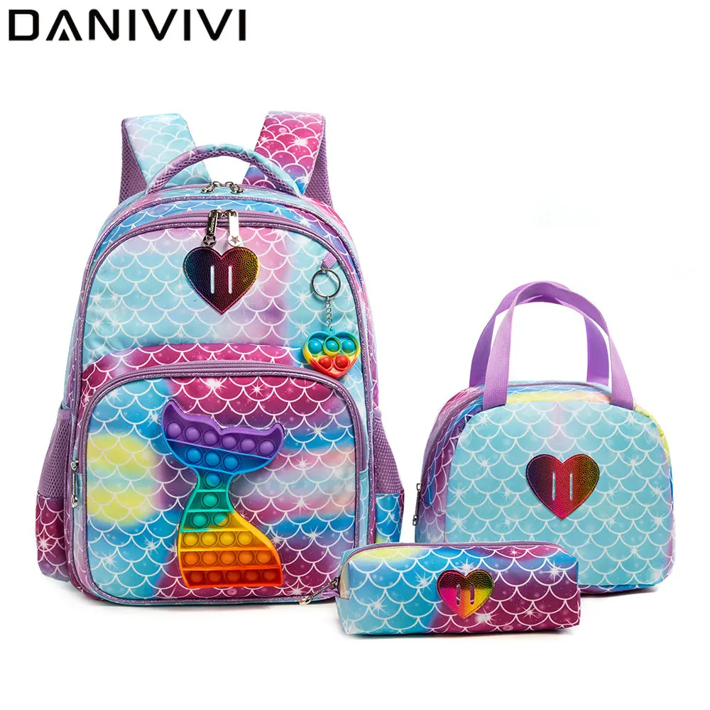 Mermaid-Press-Bubbles-Girls-School-Backpack-for-Girls-2022-Lunch-Box ...