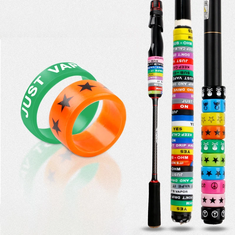 10Pcs-Fishing-Rod-Silicone-Handle-Band-Anti-Slip-O-shaped-Ring-Handle ...