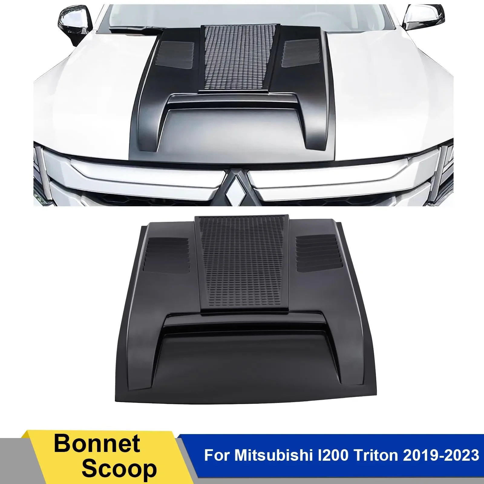 Bonnet Scoop Hood Cover Body Kit For Mitsubishi L200 Triton 2019 2020 ...
