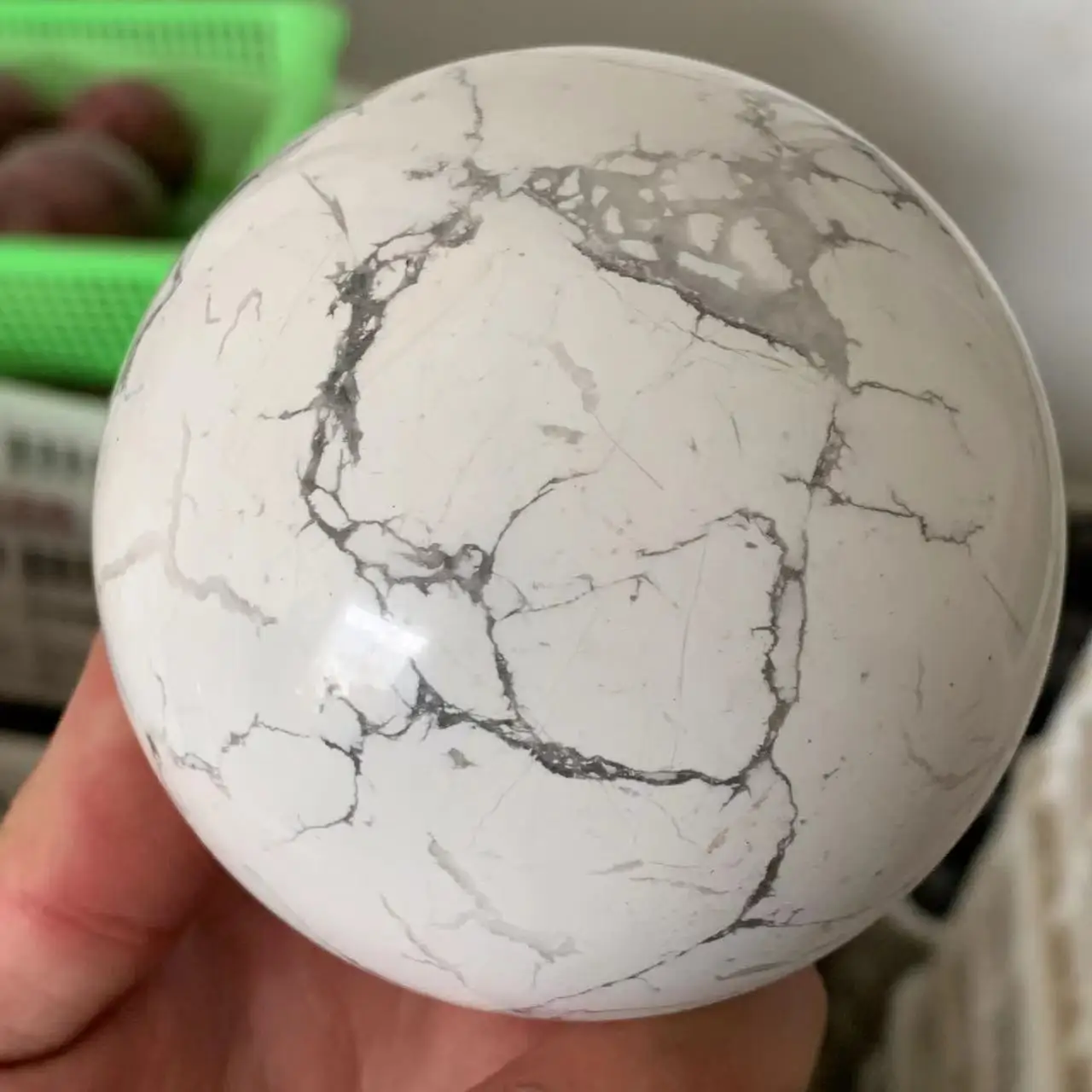 Beautiful-Natural-White-Turquoise-Ball-Quartz-Crystal-Magic-Ball ...