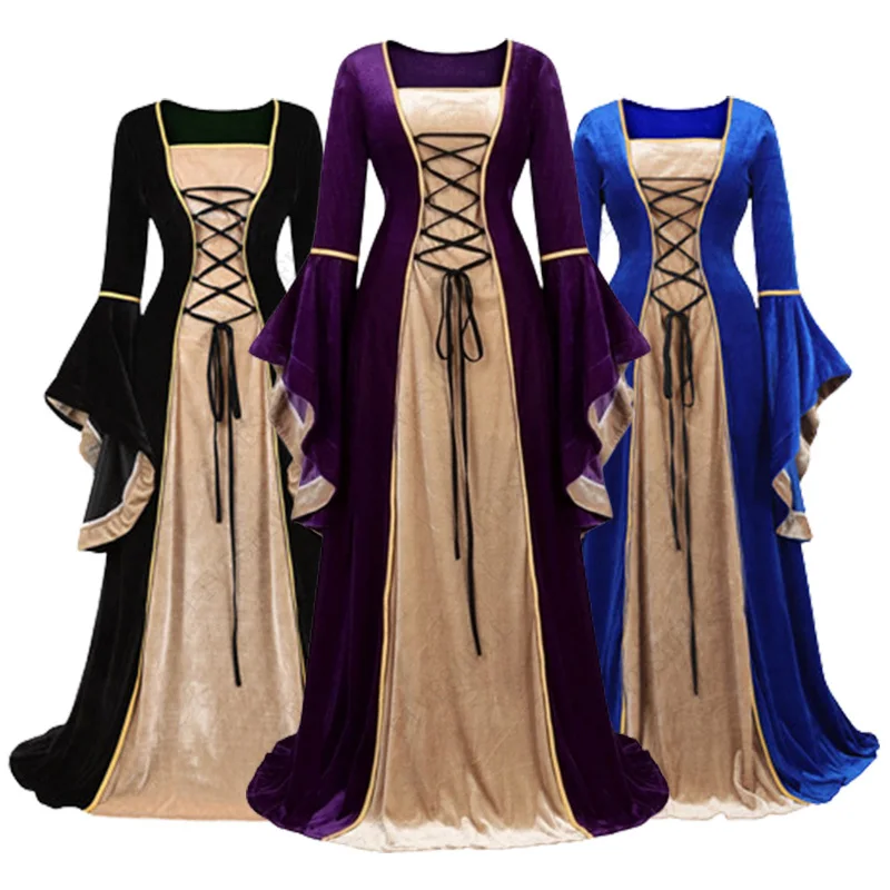 5XL-Womens-Deluxe-Velvet-Renaissance-Irish-Dress-Medieval-Victorian ...