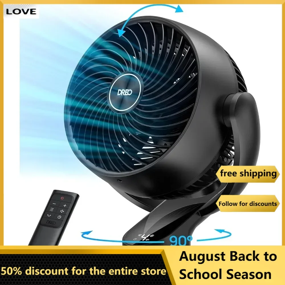 Desktop-fan-70-feet-13-inch-quiet-oscillating-desktop-fan-with-remote ...