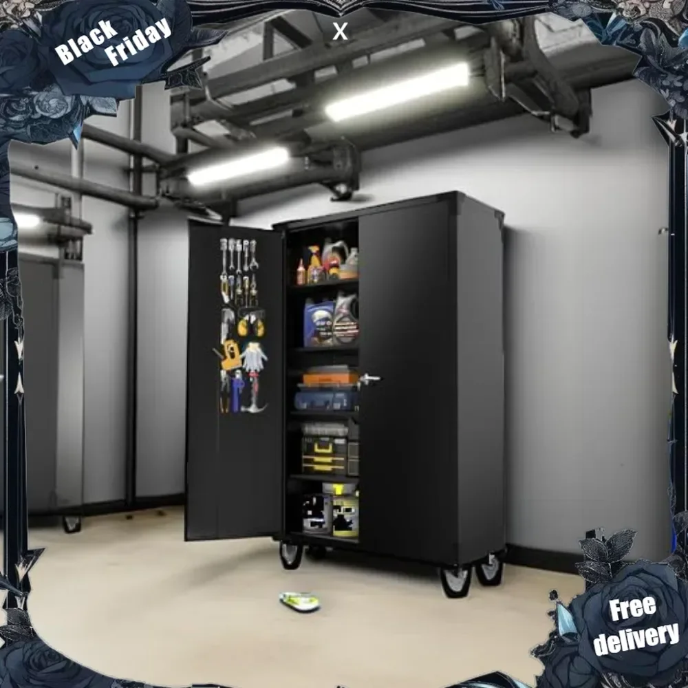 Upgraded-Wide-Deep-Garage-Storage-Cabinet-Metal-Storage-Cabinet-with ...