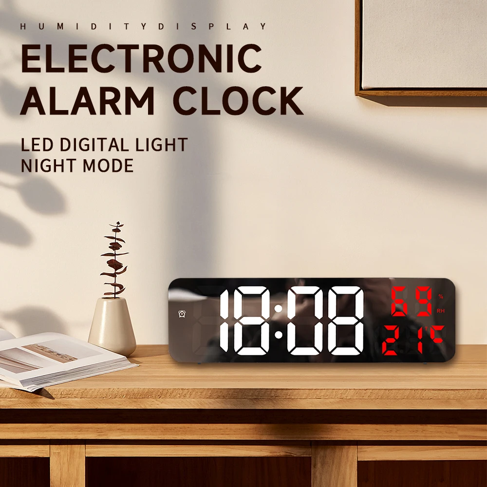 LED-Mirror-Large-Screen-Digital-Electronic-Alarm-Clock-Temperature-And ...