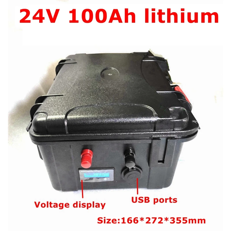 FS 24V 100AH Lithium ion battery 24V waterproof Li-polymer for 1500W ...