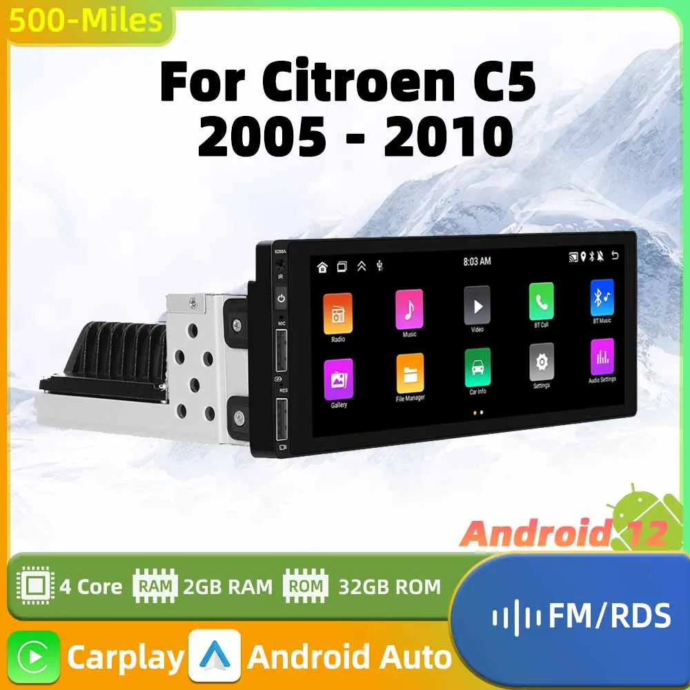 1din Android Car Multimedia for Citroen C5 2005 - 2010 1 Din Radio ...