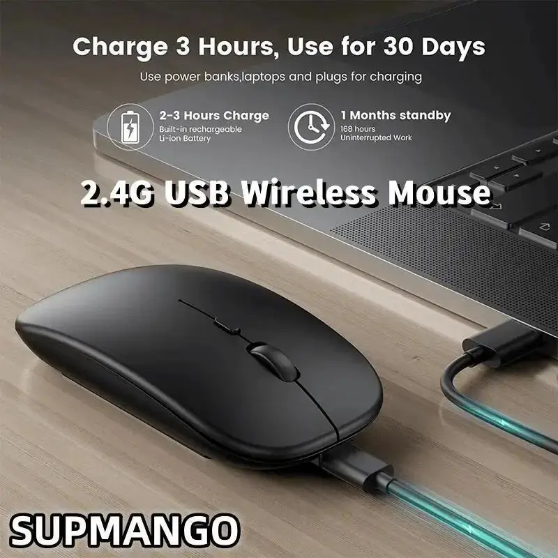 Rechargeable-Wireless-Mouse-With-2-4GHz-USB-1600DPI-Mouse-for-Computer ...