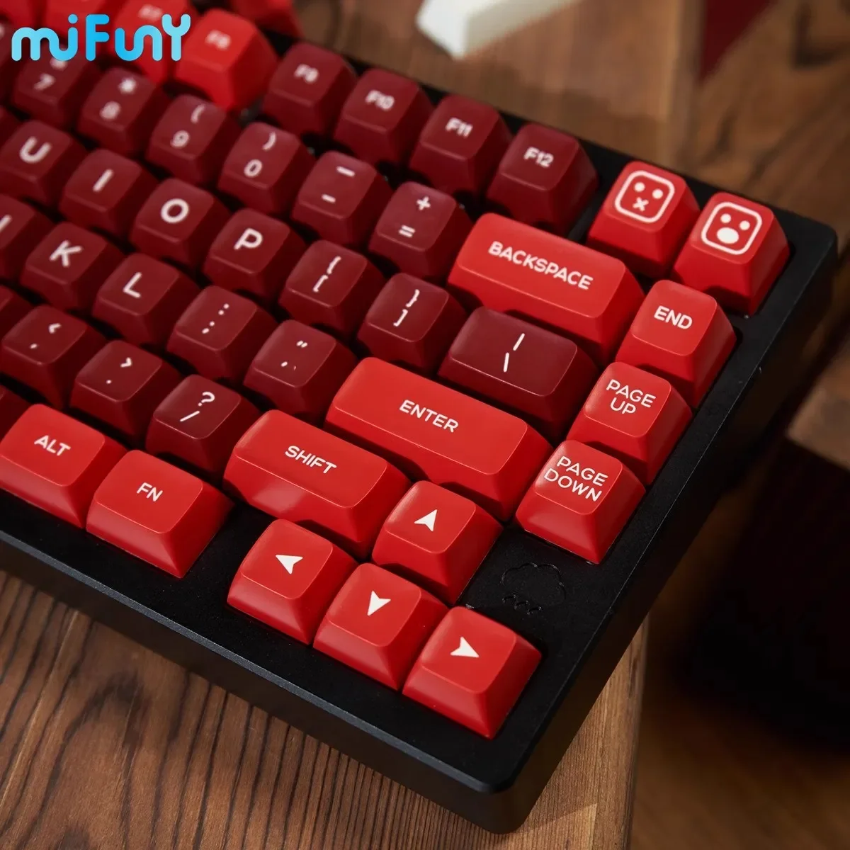 MiFuny-160-Keys-SA-Profile-Ham-Keycaps-Complete-Set-Red-ABS-Two-color ...