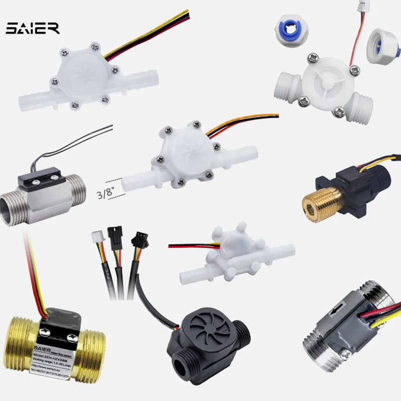 Saier G3/8" Flow Meter POM Food Grade FDA Water Flow Sensor 0.3-10L/Min ...