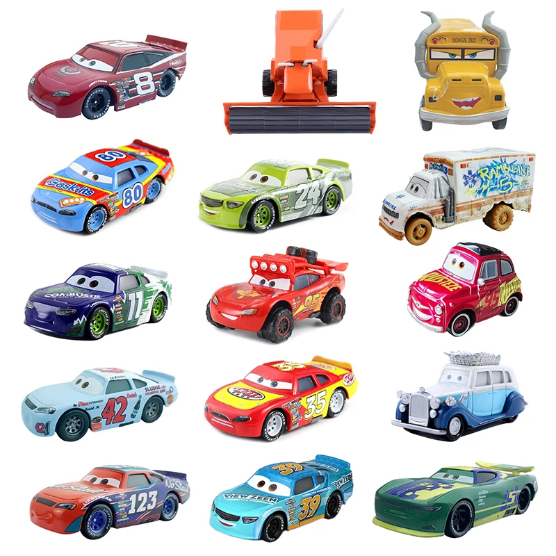 Disney-Pixar-Coche-de-Metal-de-carreras-Rayo-McQueen-Ramirez-Frank-queen-Damage-miss-fritter-Die.jpg