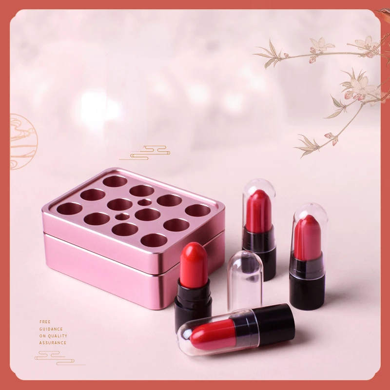 Diy-Handmade-Lipstick-Material-12-hole-Aluminum-Sample-Mold-Self-made-9 ...