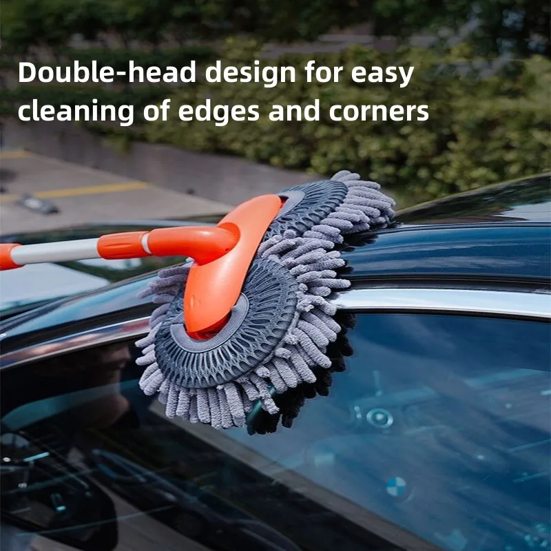 Double-Brush-Head-Rotating-Car-Wash-Mop-Three-Section-Telescopic-Mop ...