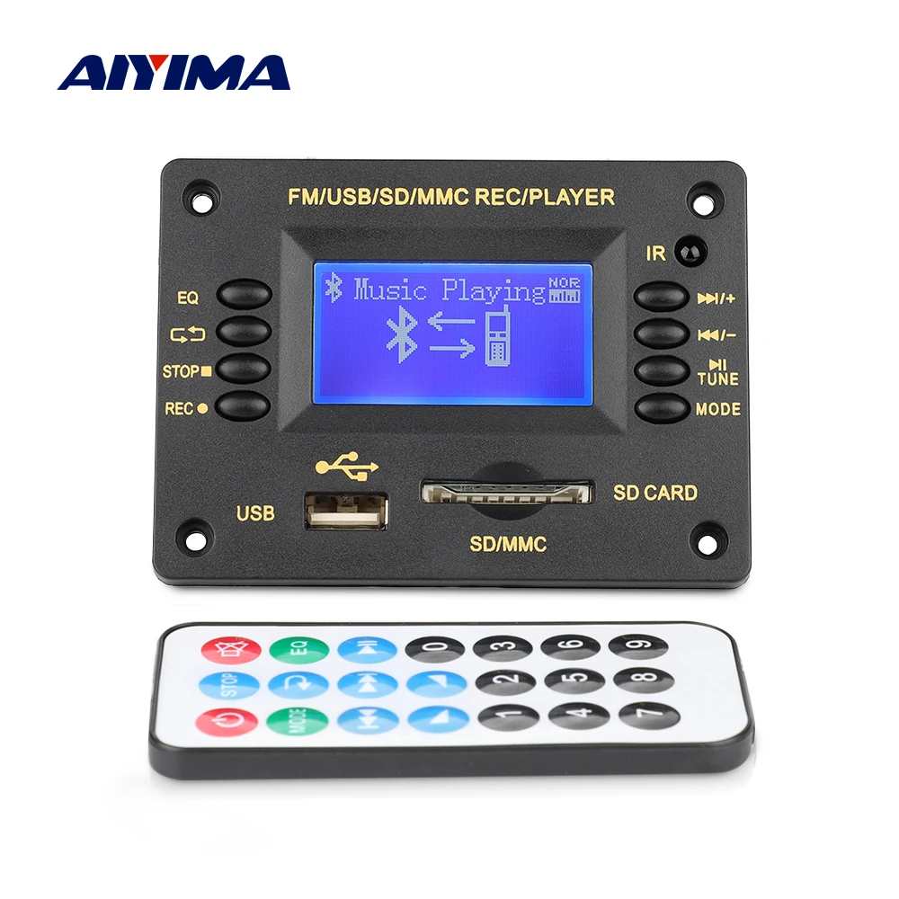 AIYIMA 12V MP3 Decoder Audio Board MP3 Player Bluetooth 5.0 Decoder ...
