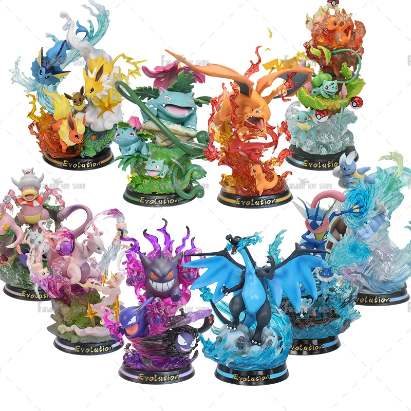 Figuras-de-Pok-mon-Evolution-Series-Mega-Charizard-X-Mew-Bulbasaur ...