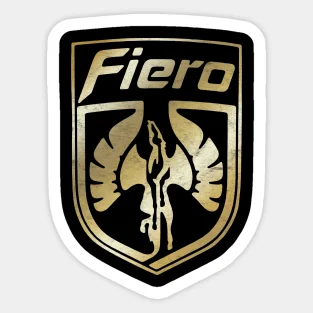 Gold-Pontiac-Fiero-Logo-5PCS-Stickers-for-Print-Luggage-Water-Bottles ...