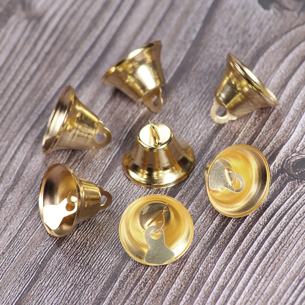10pcs-Small-Jingle-Bells-Gold-Silver-Pendants-Xmas-Tree-Hanging-Bell ...