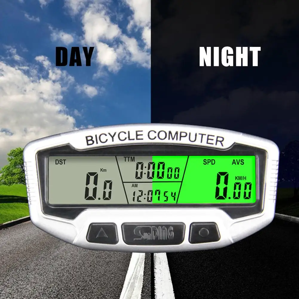 SUNDING-Cycling-Bicycle-LCD-Computer-Bike-Backlight-Wired-Code-Table ...