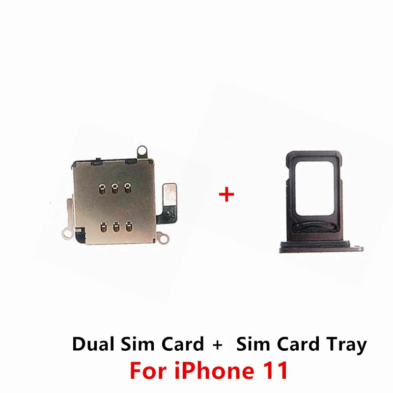 Original Dual Sim Card Reader Connector Ribbon Flex Cable For Iphone 11 ...