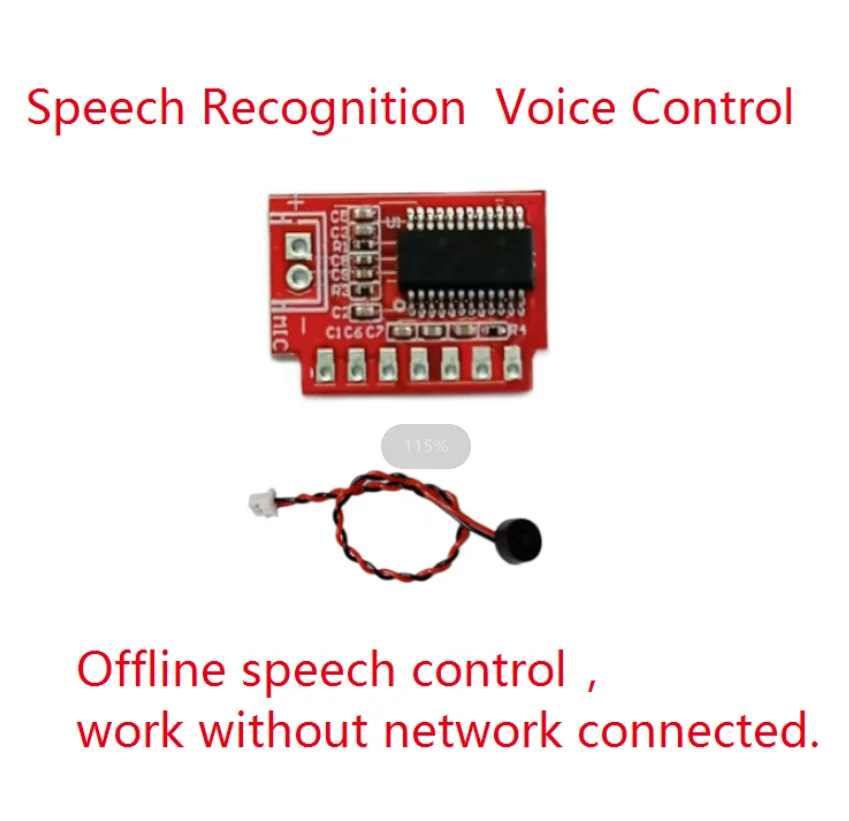 Speech Recognition Voice Recognition DD501 Module Offline Voice Light Control PWM Output Support ...