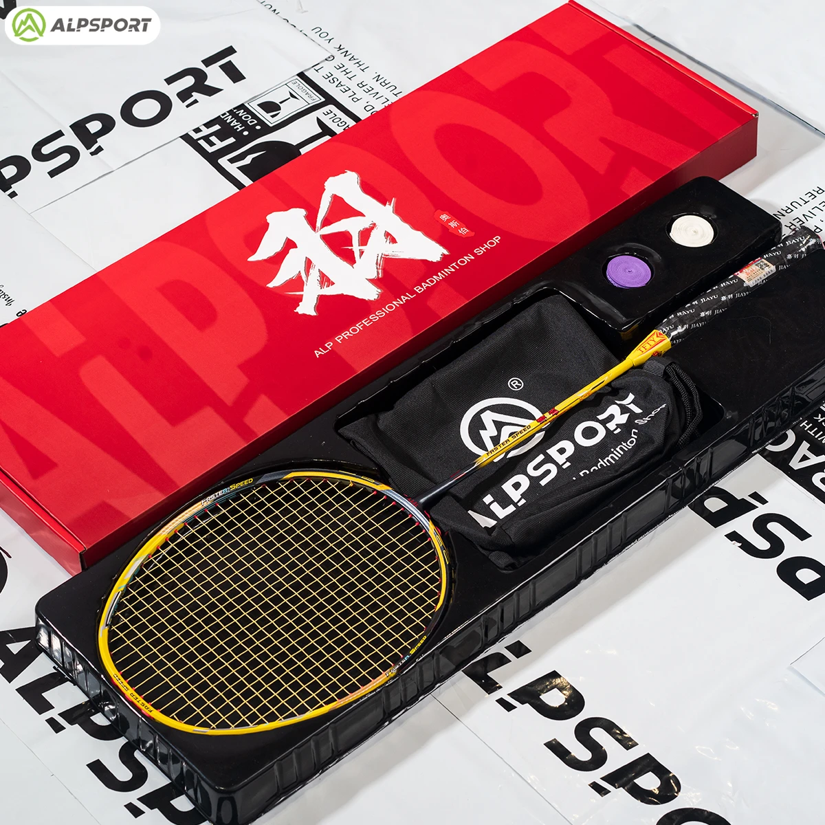 Alpsport-SZ-max-35Lbs-4U-100-Full-Carbon-Badminton-Racket-Professional ...