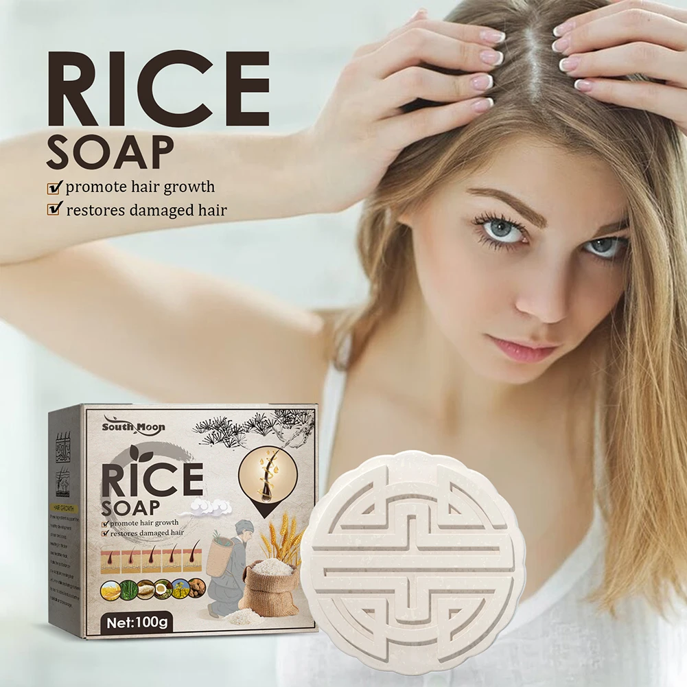 Anti-Hair-Loss-Rice-Shampoo-Bar-Rice-Water-Natural-Handmade-Healthy ...