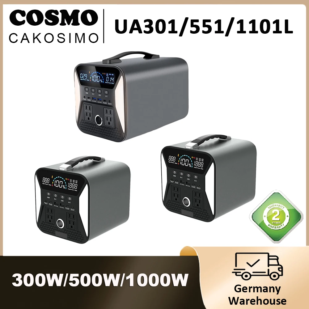 COSMO 300W 500W 1000W Gerador Solar 110V 220V Ao Ar Livre Portátil ...