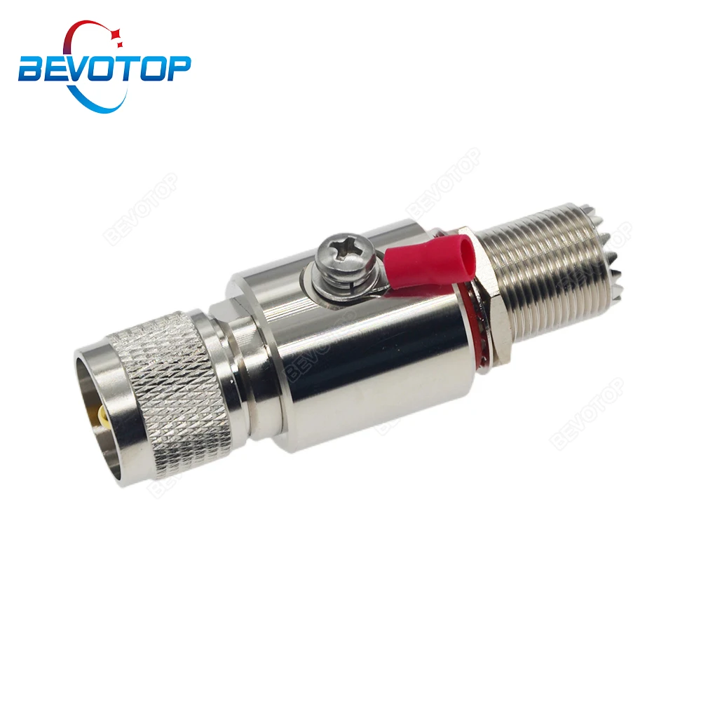 BEVOTOP UHF Coaxial Lightning Protector SO239 UHF Female to PL259 UHF ...