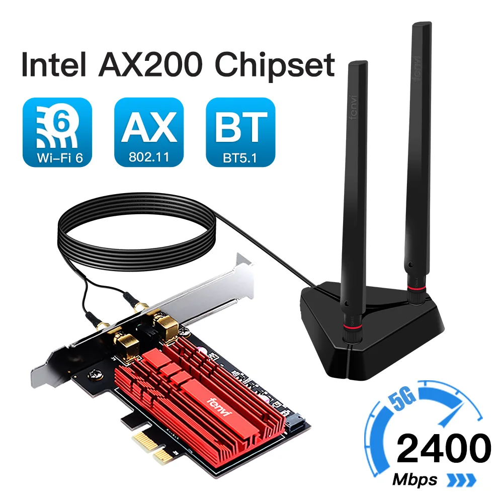 3000Mbps-Wifi6-Dual-Band-Intel-AX200-PCIe-Wireless-Wifi-Adapter-2-4G ...