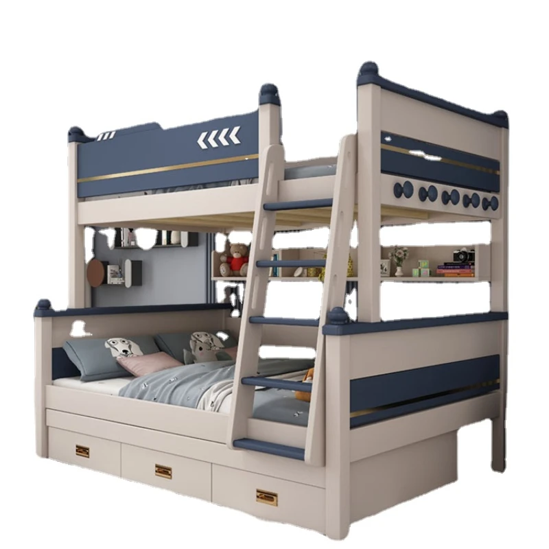 YY-Solid-Wood-Height-Adjustable-Bed-Small-Apartment-Children-s-Bed ...