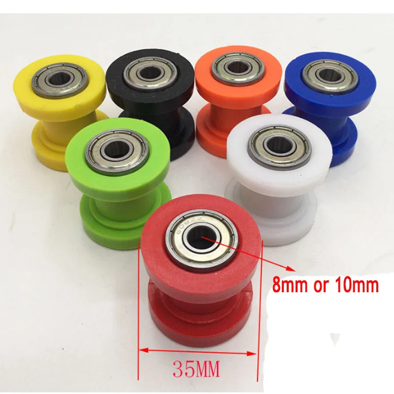 8/10mm Drive Chain Roller Pulley Wheel Slider Tensioner Wheel Guide For ...