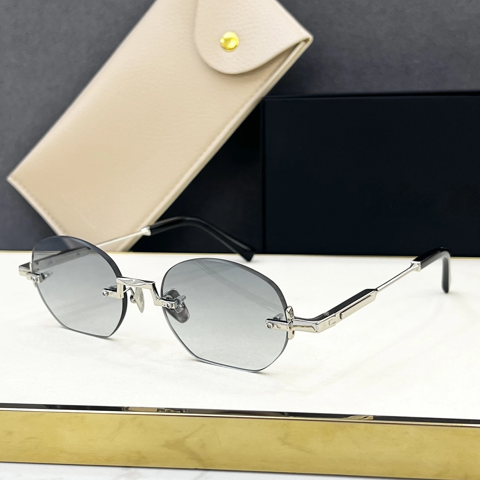 Oval Shaped luxury Brand Designer Sunglasses Men MARSHALL Boundless ...