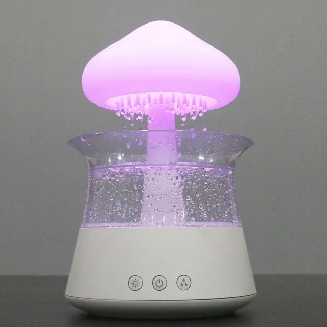 Mushroom Rain Air Humidifier Colorful Rain Cloud Night Light USB Air ...