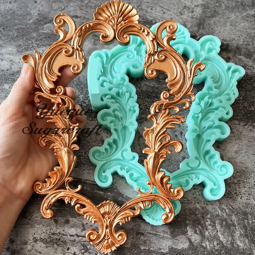 Relief-Frame-Silicone-Epoxy-Resin-Plaster-Mould-Ceramic-Tile-cake-mold ...