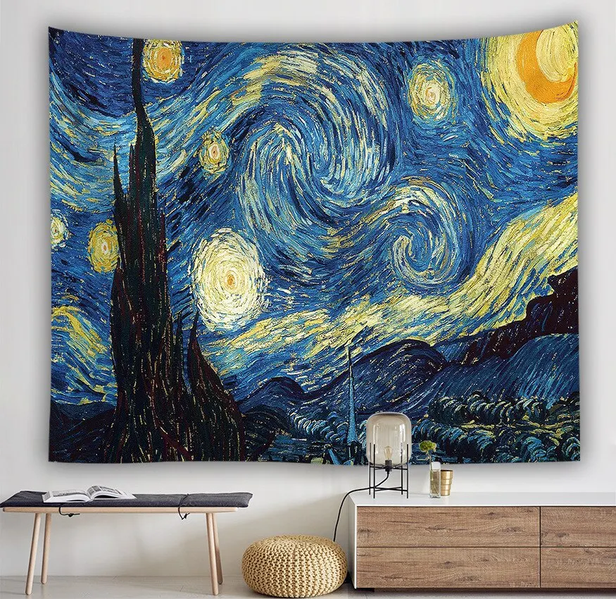 Tapiz-estampado-de-Van-Gogh-manta-famosa-para-colgar-en-la-pared ...