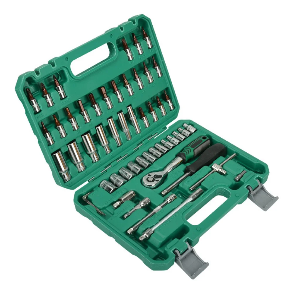 53Pcs Drive Socket Set Car Repair Tool Combination Set Wrench Socket ...
