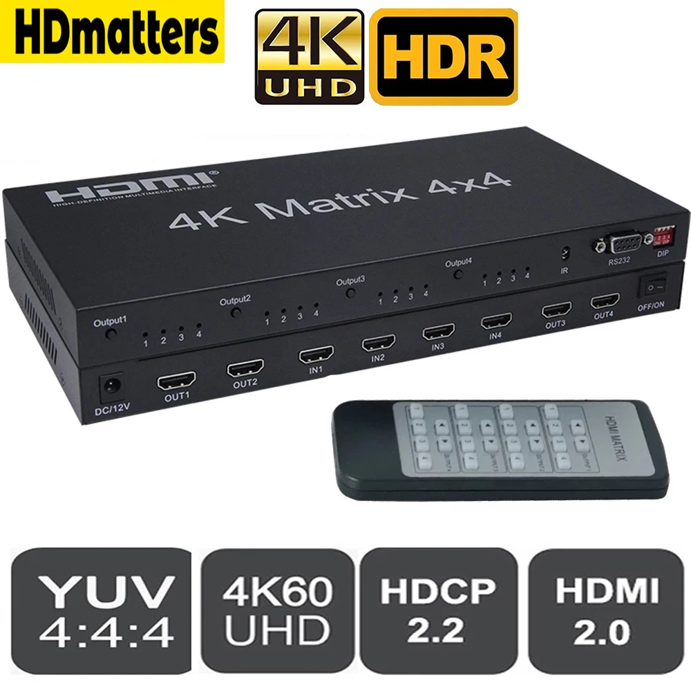 4K-60Hz-HDMI-2-0-Matrix-4K-60Hz-HDMI-Matrix-Switcher-Selector-6x2-4x2 ...